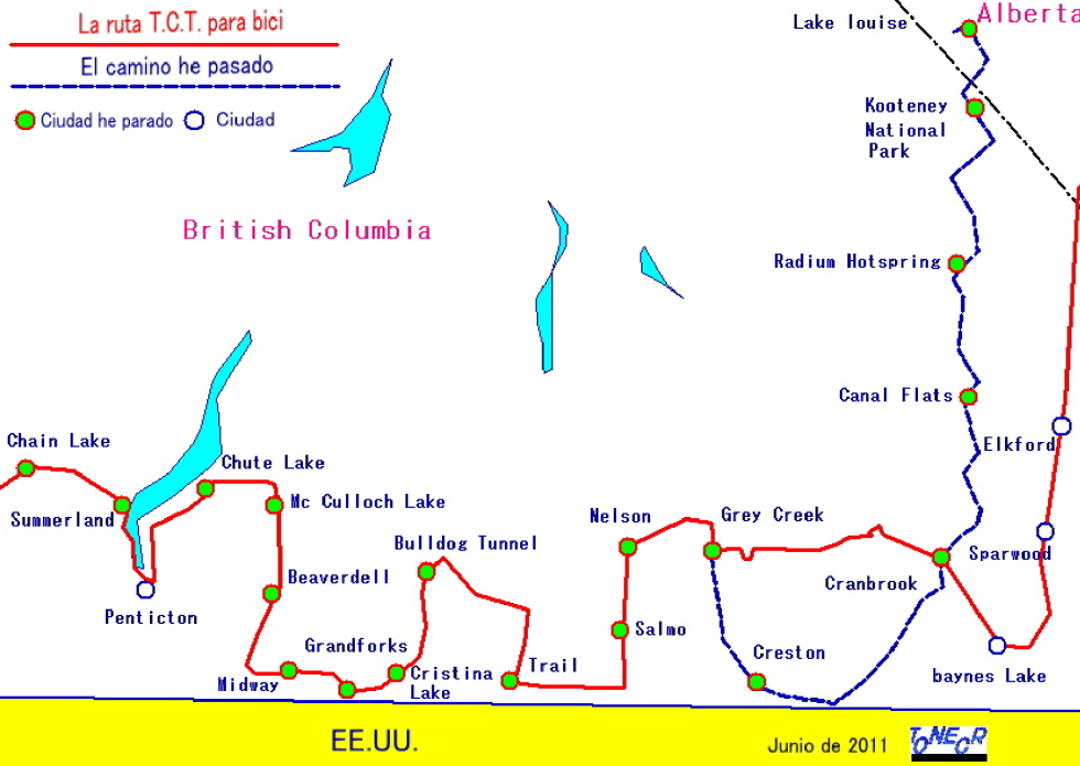 El camino Trans Canadá Trail para bici2